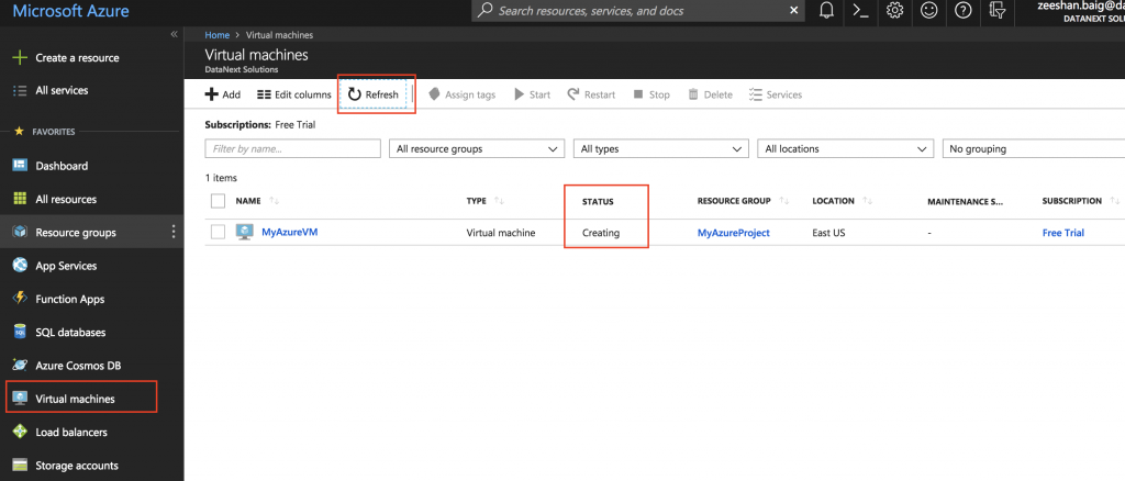 Create Linux Virtual Machine in Azure | DataNext Solutions
