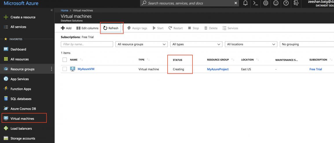 Create Linux Virtual Machine In Azure Datanext Solutions